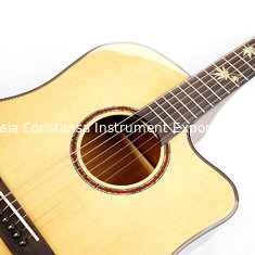 38" cutaway acoustic guitar with high gloss finished Flyoung Wine Red Semi-hollow Electric Guitar 6-string Electric Guit