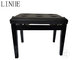 Professional wooden music stool black adjustable piano bench for China manufacturer comfortable adjustable piano bench,